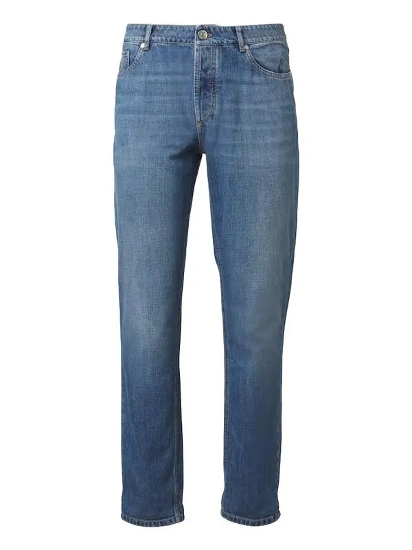 Brunello Cucinelli Straight Leg Jeans - Blue