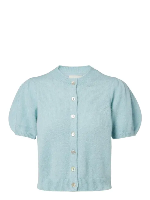 DÔEN Anisa Alpaca And Wool-blend Cardigan - Blue