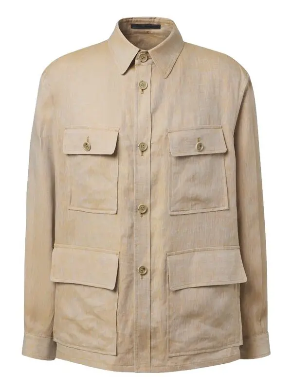 Giorgio Armani Linen Overshirt - Beige