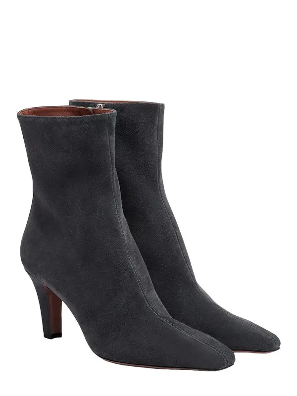 Paris Texas Belle Suede Ankle Boots - Grey