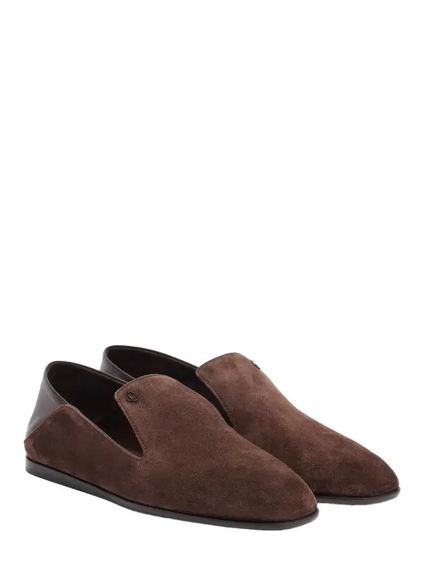 JIMMY CHOO Eliot Suede Loafers - Brown