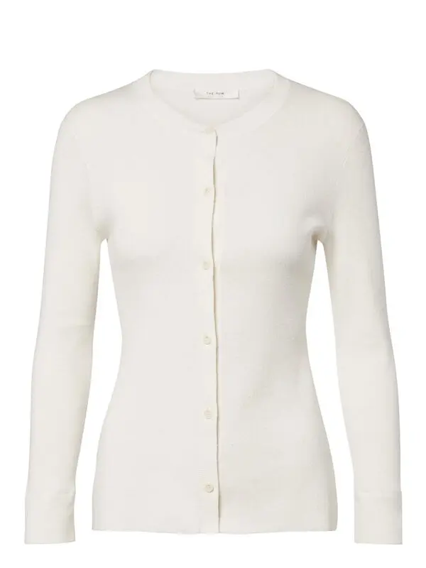 THE ROW Okino Cotton And Silk Cardigan - White