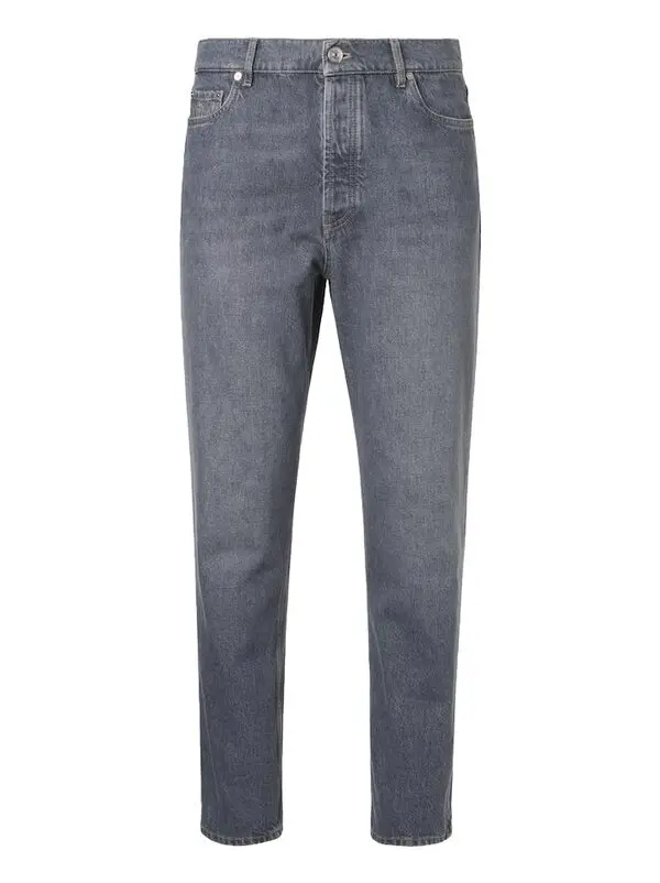 Brunello Cucinelli Mid-rise Straight Leg Jeans - Grey