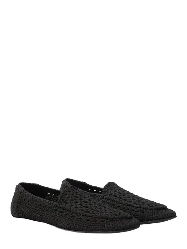 Dolce & Gabbana Woven Loafers - Black