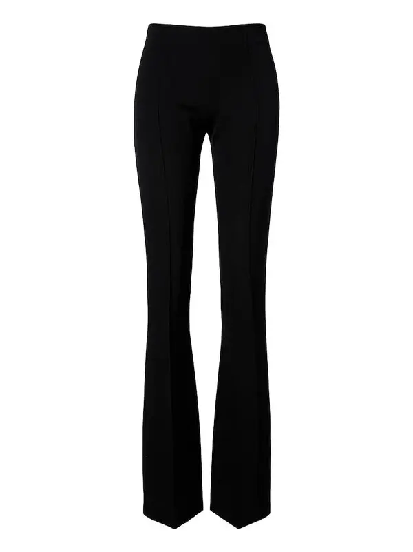 THE ROW Fabien Wool Cady Flared Pants - Black