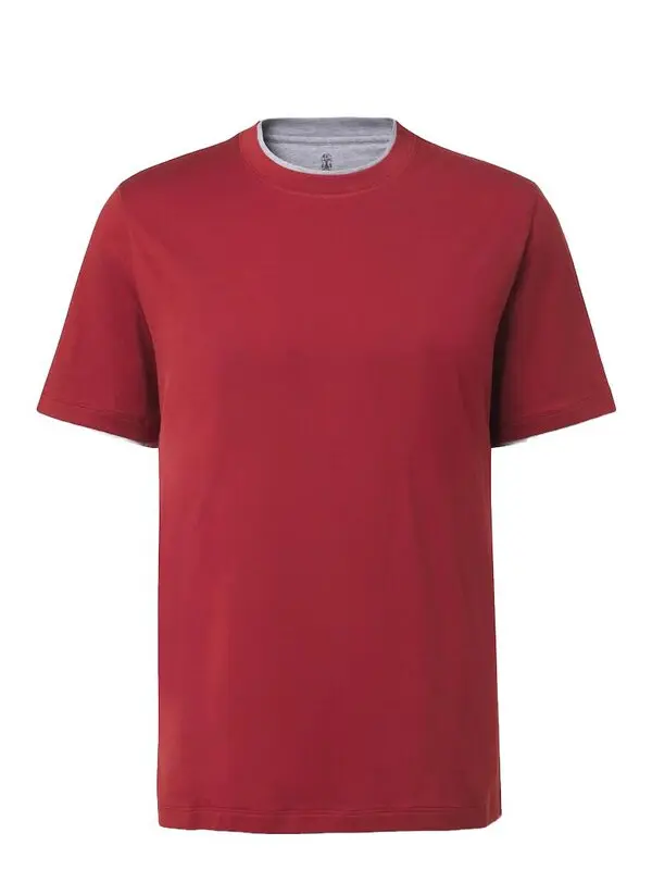 Brunello Cucinelli Cotton Jersey T-shirt - Red