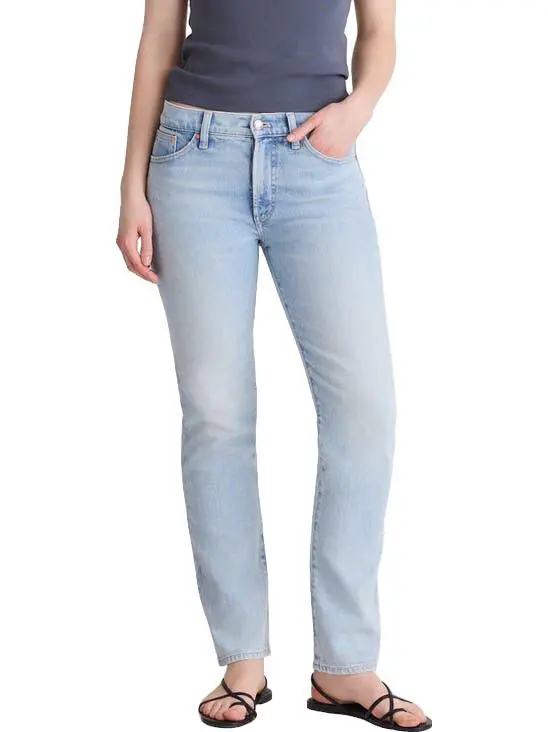 Madewell The Jules Slim Straight Jeans - Foster Wash