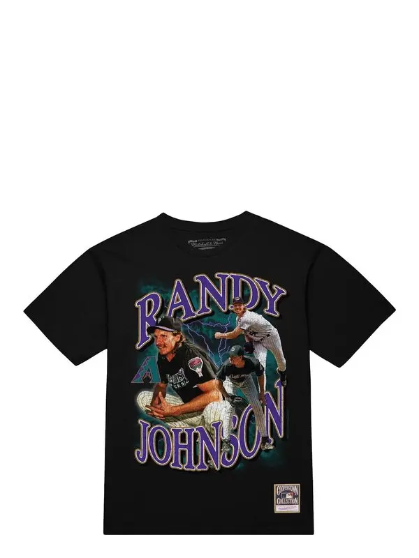 Mitchell & Ness Randy Johnson Arizona Diamondbacks Legendary Collage Player T-shirt - Black