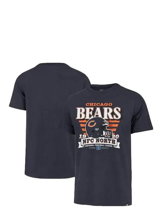 '47 Chicago Bears Stripe Splash Franklin Throwback T-shirt - Navy
