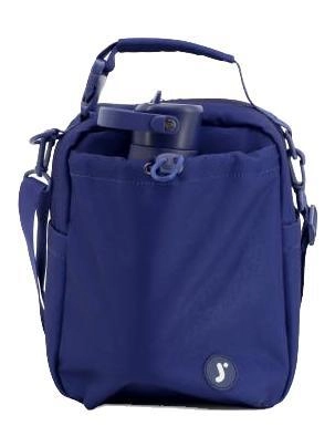 J WORLD Cole Insulated Lunch Bag With Adjustable Strap - Navy