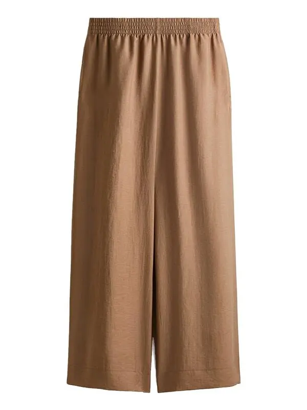 H&m Linen-blend Ankle-length Trousers - Beige