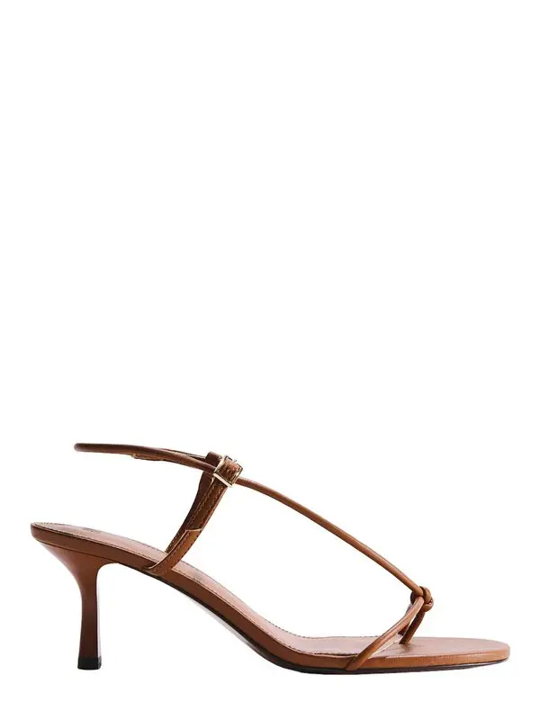 H&m Heeled Strappy Sandals - Brown