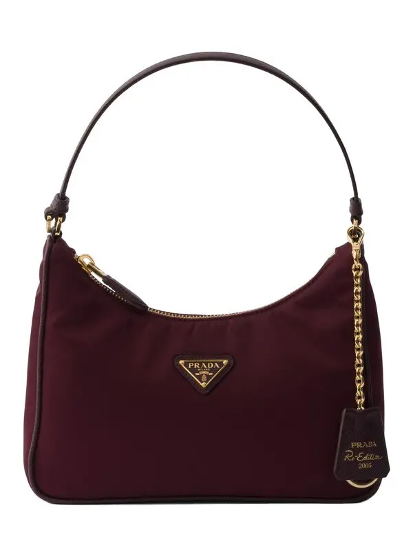 Prada Re-nylon And Saffiano Mini Bag - Red