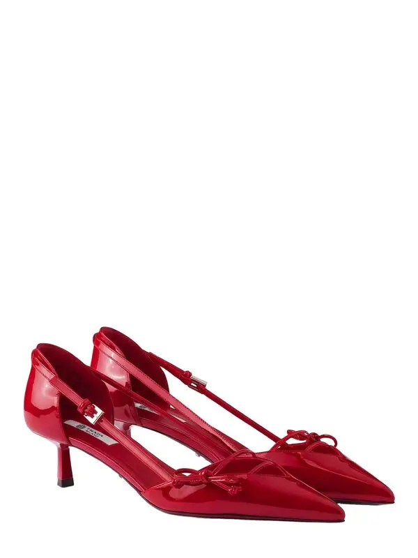 Prada Patent Leather Pumps - Red