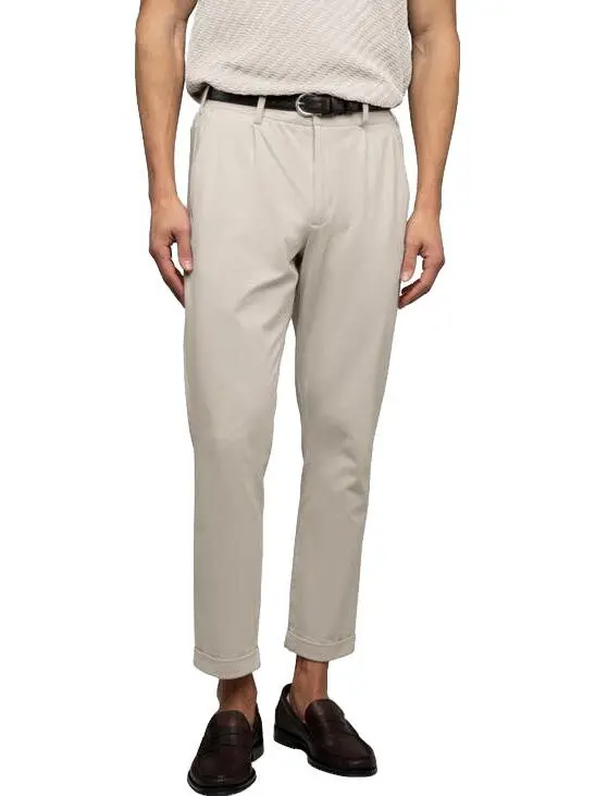 CUTS Soho Pleated Stretch Trousers - Clay