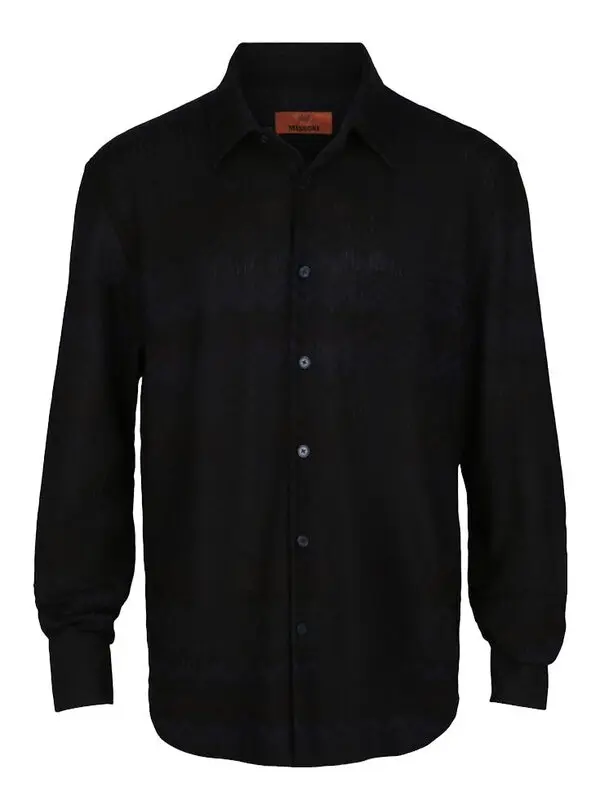 Missoni Chevron Pattern Long Sleeved Shirt - Multi Blue