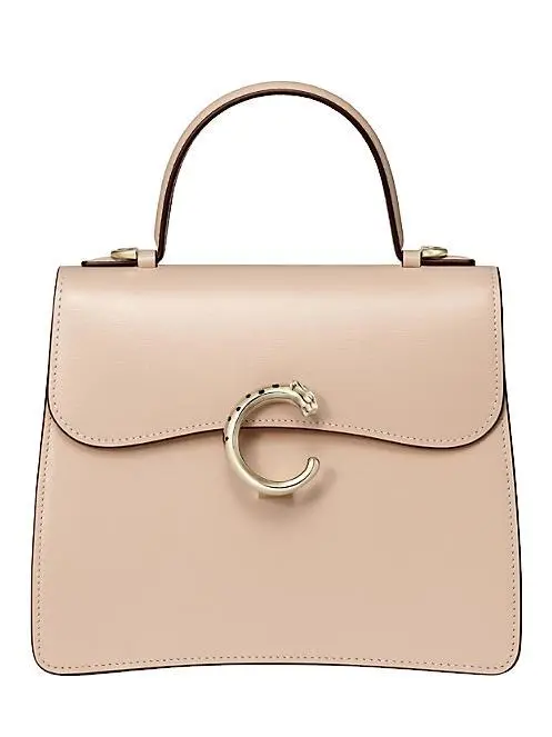 Cartier Panthère De Leather Cross-body Bag - Beige