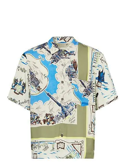 Paul Smith Printed Short-sleeve Woven Shirt - Multi Coloured