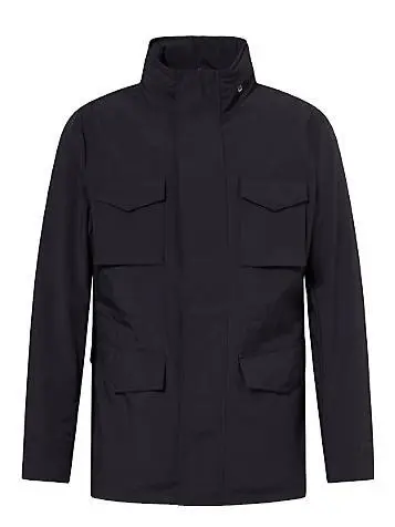 OSCAR JACOBSON M65 High-neck Woven Field Jacket - Navy