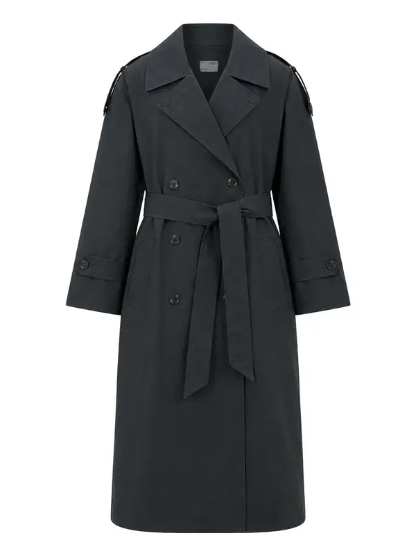 ATS THE LABEL Avery Belted Trench Coat - Grey
