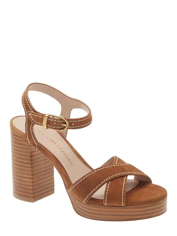 STUART WEITZMAN Dayna Platform Sandal - Doe