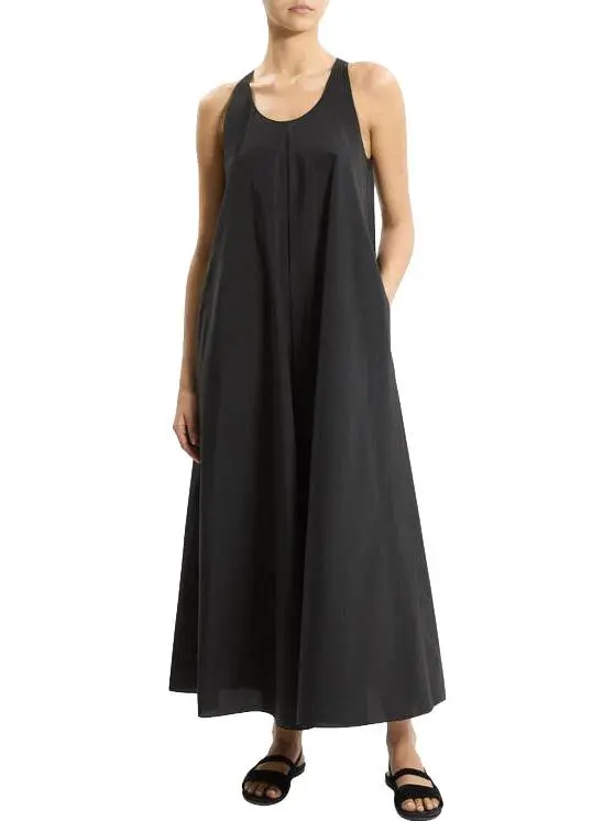 Theory Cotton Blend Maxi Dress - Black