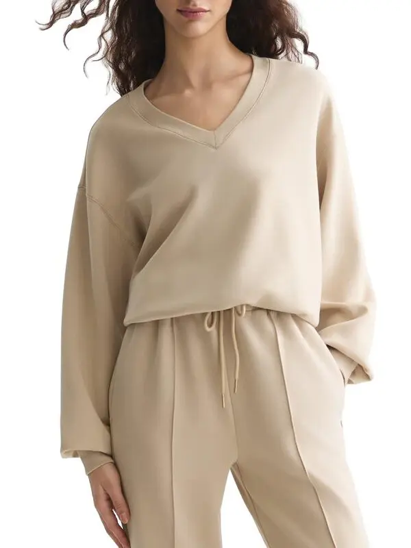 Scotch & Soda V-neck Sweatshirt - Doeskin