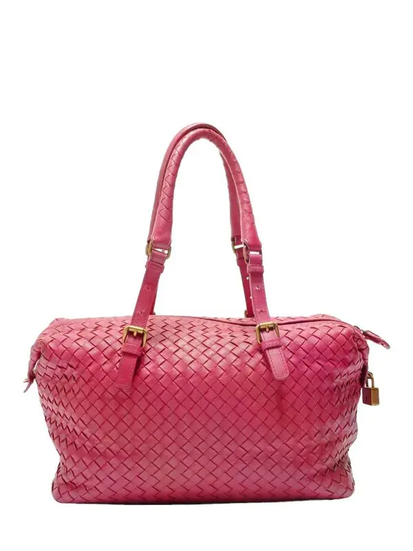 Bottega Veneta Montaigne Intrecciato Shoulder Bag - Pink