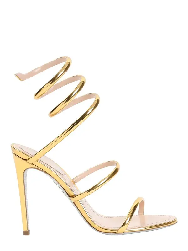 Rene Caovilla Renè Caovilla Calf Leather Stiletto Sandals - Silver