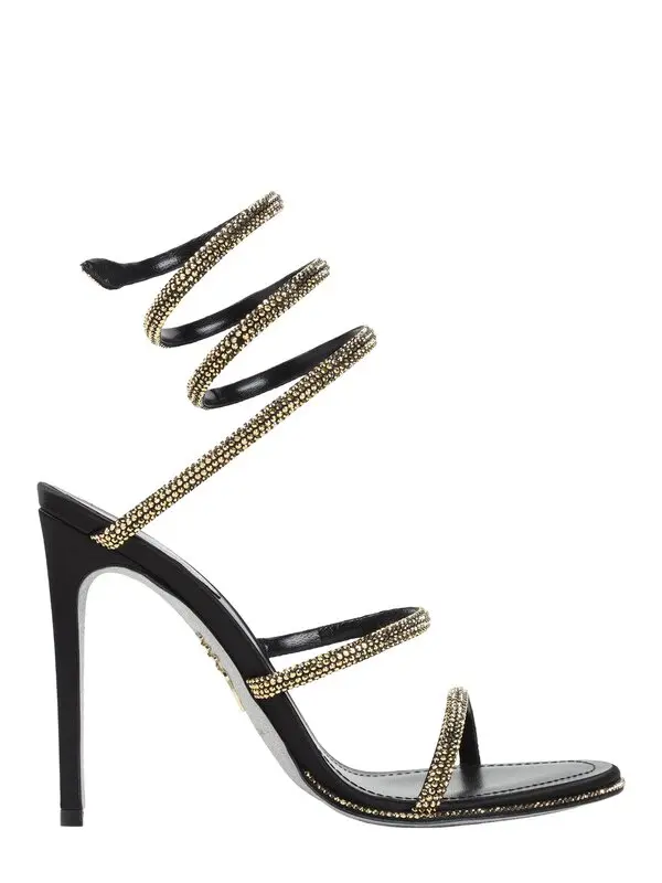 Rene Caovilla Embellished Stiletto Sandals - Black