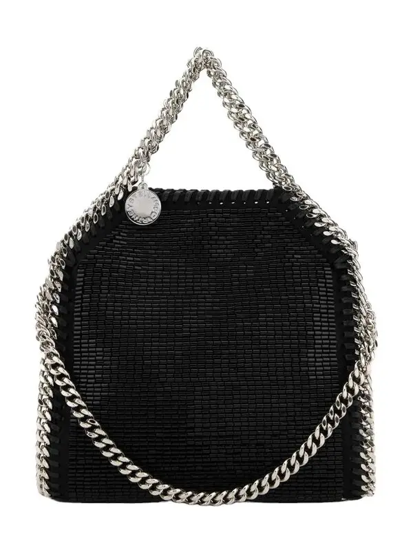 Stella McCartney Falabella Foldable Tote Bag With Chain Detail - Black