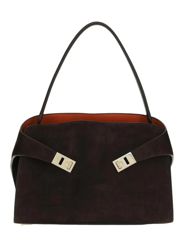 FERRAGAMO Hug Soft Shoulder Bag - Brown