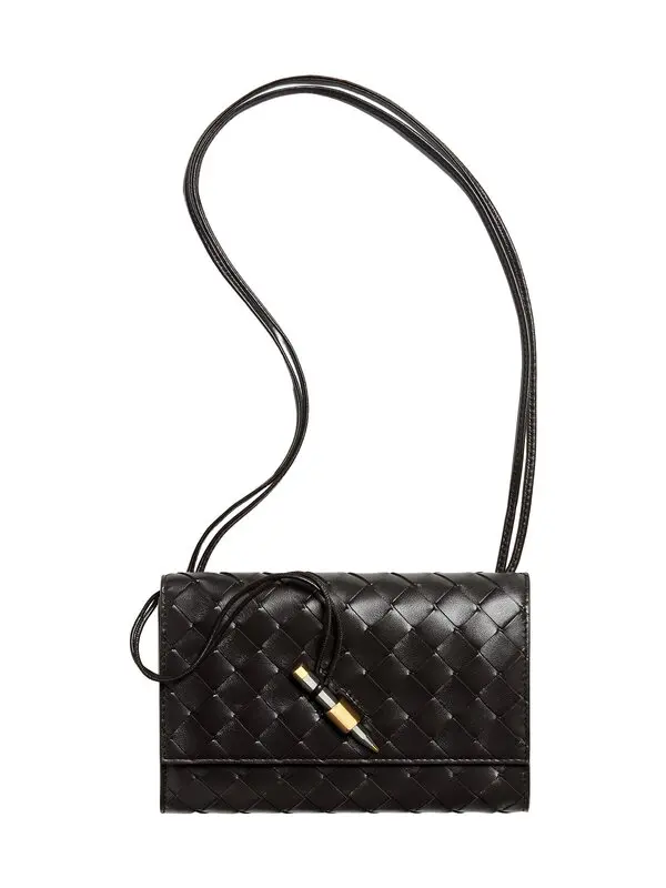 Bottega Veneta Andiamo Pouch On Strap - Espresso