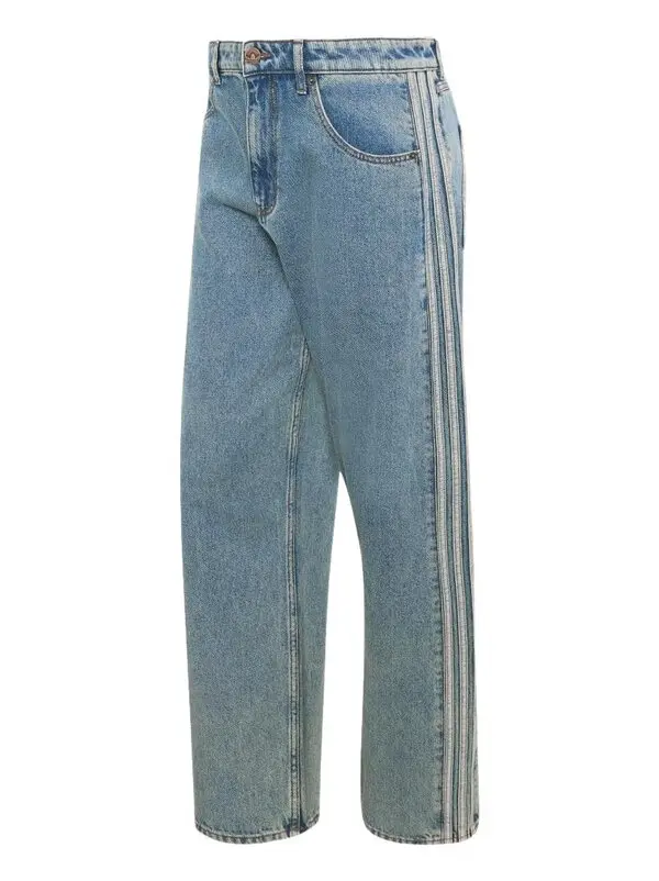 Adidas Firebird Adicolor Denim Jeans - Worn Blue Denim