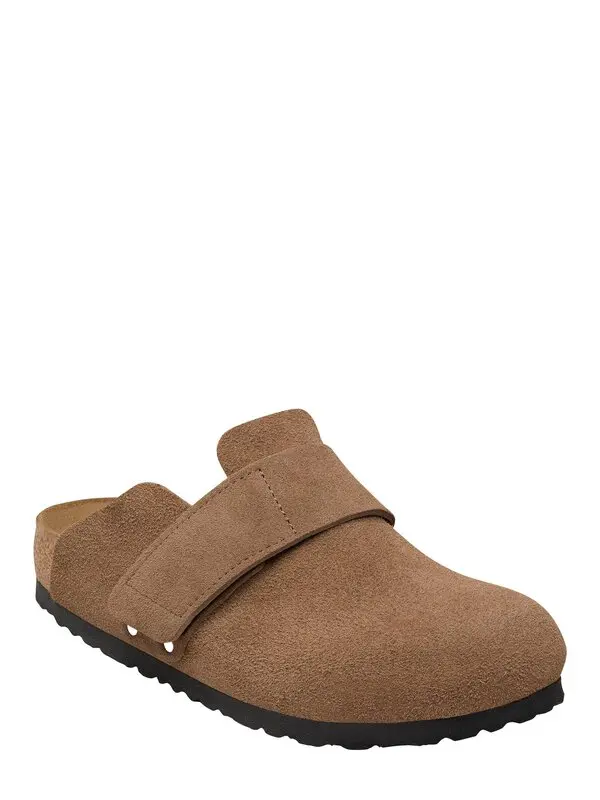BIRKENSTOCK Loma Suede Leather Clogs - Dark Tea