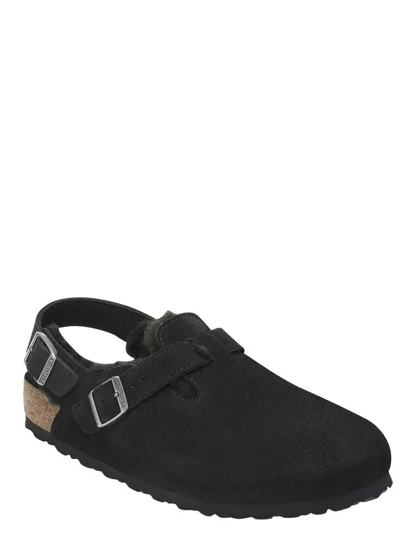 BIRKENSTOCK Tokio Shearling Clogs - Black