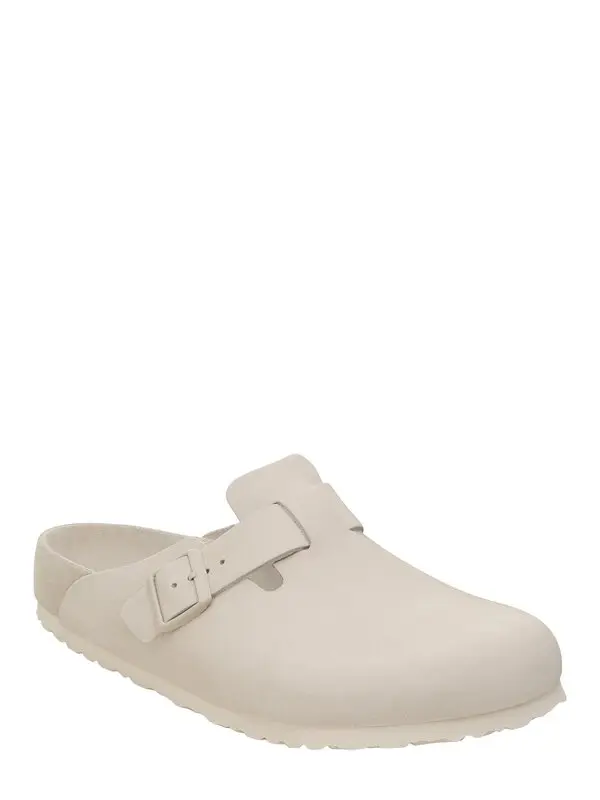 BIRKENSTOCK Boston Nubuck Leather Clogs - Oyster