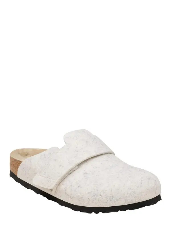 BIRKENSTOCK Loma Shearling Felt Clogs - Oyster