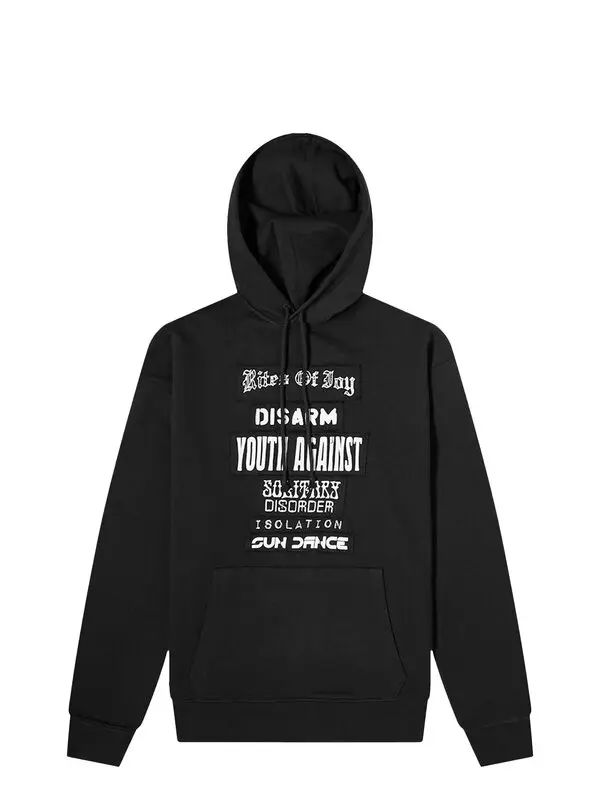 Raf Simons Regular Fit Rites Of Joy Hoodie - Black