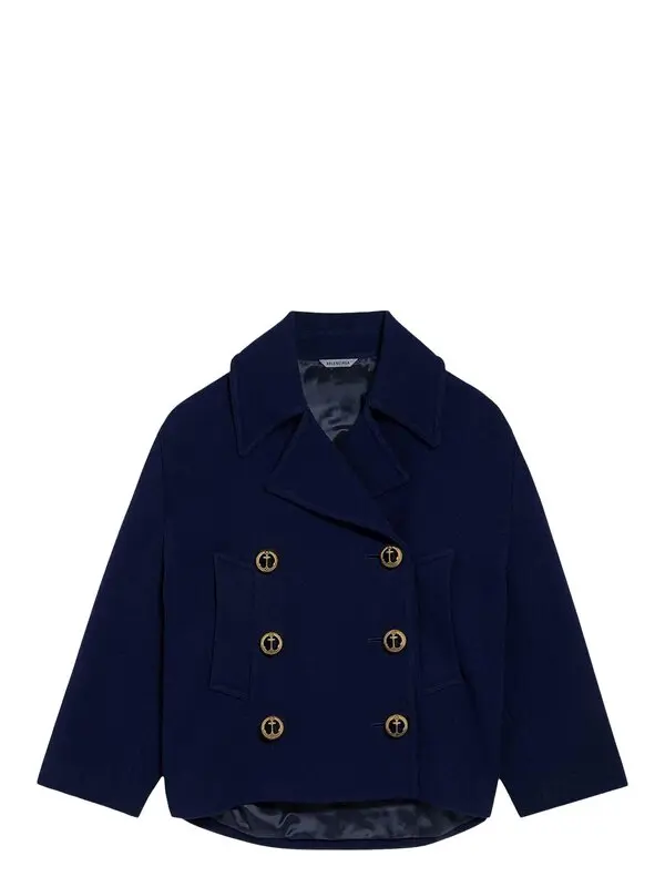 Balenciaga Double-breasted Peacoat - Blue