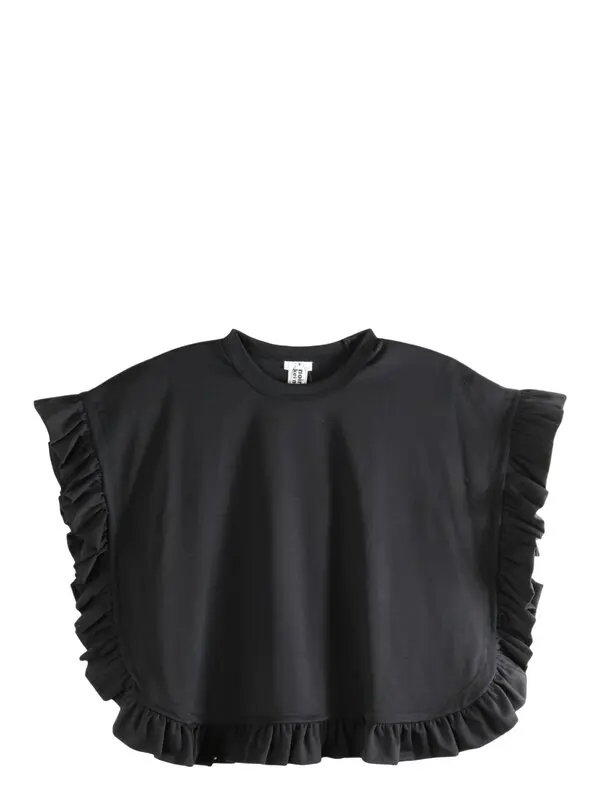 COMME DES GARÇONS NOIR Frill Trim T-shirt - Black