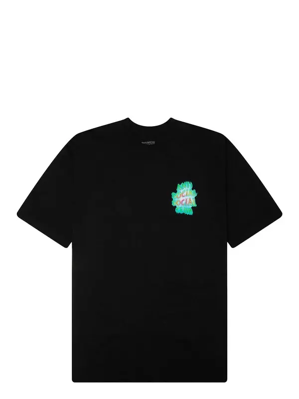ANTI SOCIAL SOCIAL CLUB Thermal Flame Graphic T-shirt - Black