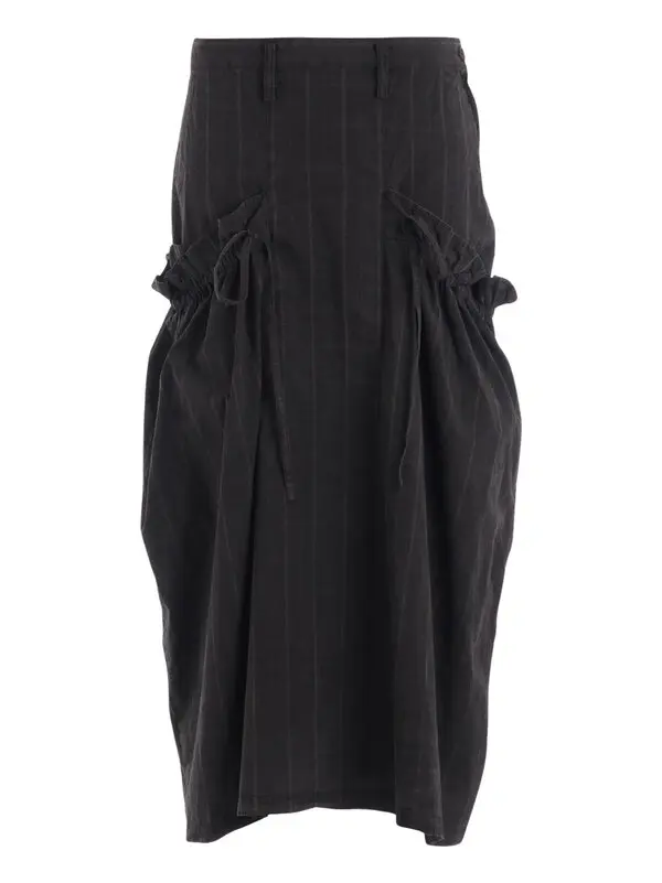 Y’s On-gather Cloth Skirt - Grey