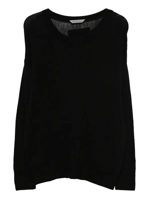 Balenciaga Boxy Foil Jumper - Black