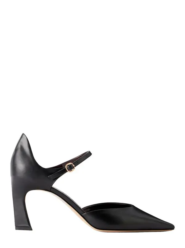 Gabriela Hearst Devil Leather Mary Jane Pumps - Black