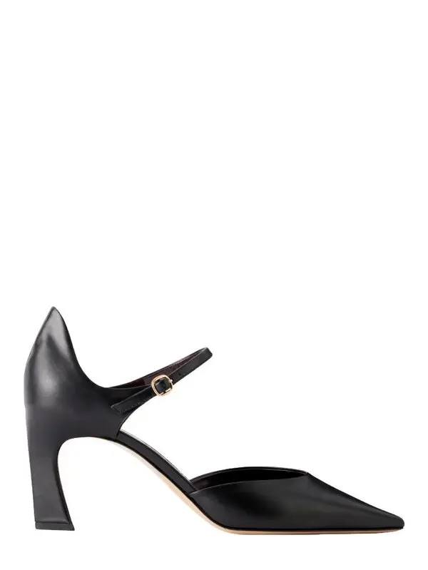 Gabriela Hearst Devil Leather Mary Jane Pumps - Black