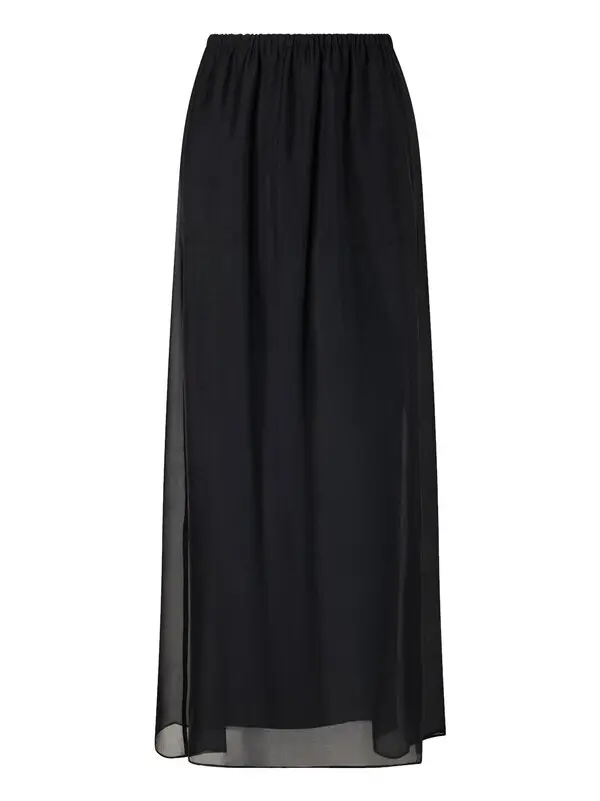 LA LIGNE Freya Layered Silk-chiffon Maxi Skirt - Black