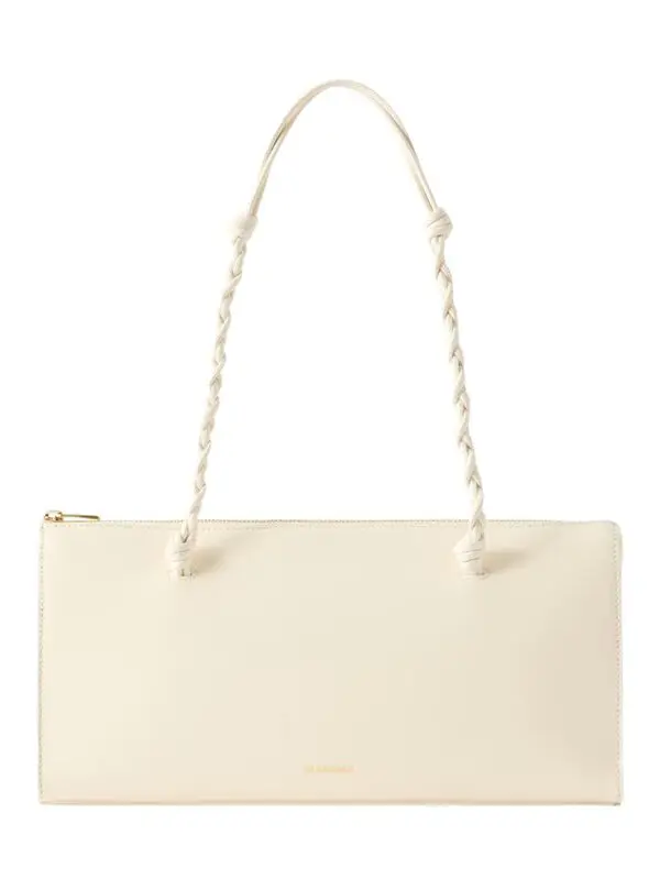 JIL SANDER Tangle Tent Leather Shoulder Bag - Neutrals