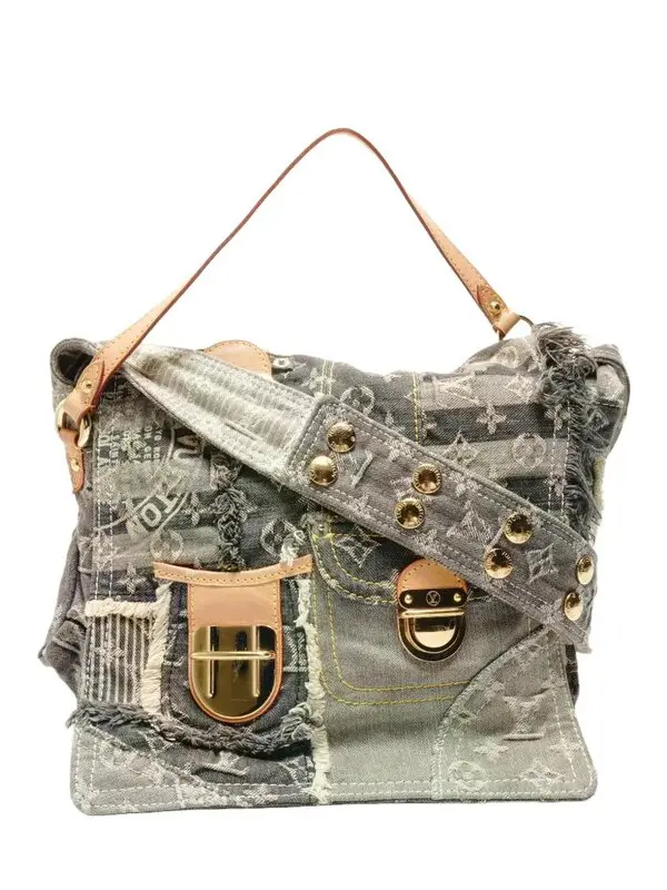 LOUIS VUITTON Monogram Patchwork Tote Bag - Grey