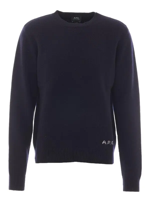 A.p.c. Edward Crew Neck Sweater - Blue